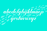 Raindrop, a Script Font by Great Lakes Lettering