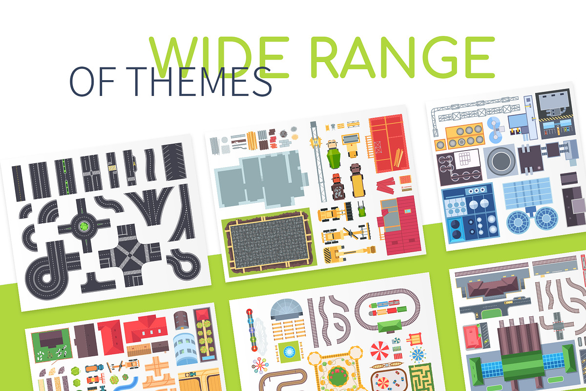 Top view position of urban elements, an Object Graphic by Boyko ...