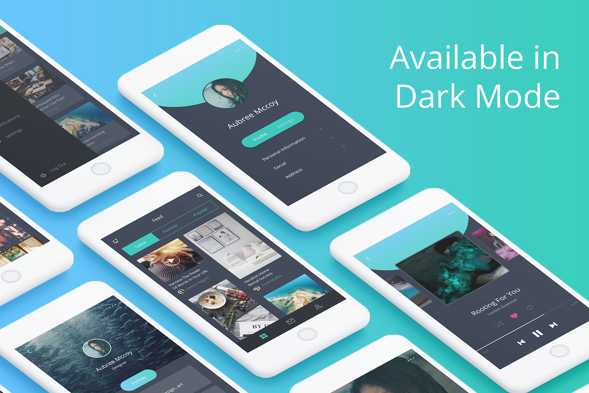 Mint UI kit, an UI Kit Template by Marina Rev