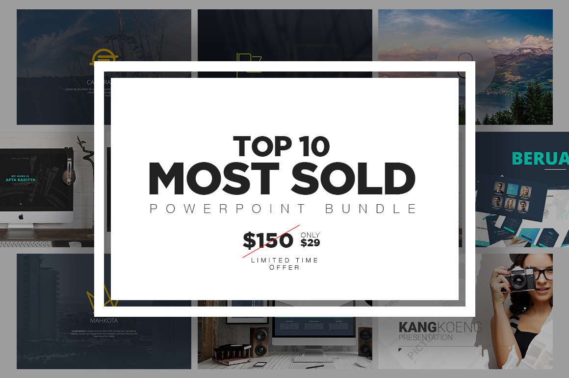 TOP 10 Most Sold PowerPoint Bundle, a Presentation Template by ...