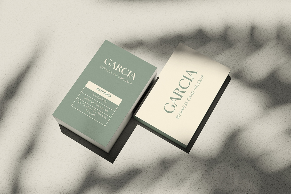 Clean Vertical Business Card Mockup
