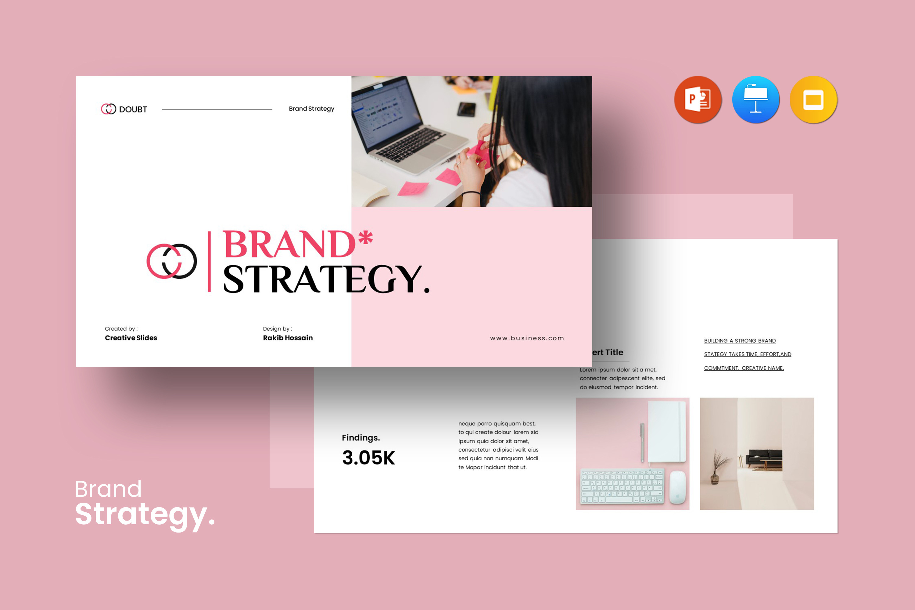 Brand Strategy Template, a Presentation Template by CreativeSlides