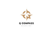 Q compass logo template., a Branding & Logo Template by Anton Akhmatov