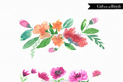 Watercolor Floral Clipart Bundle, an Illustration by girlwiththebrush