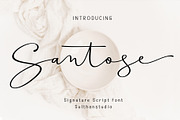 Santose, a Script Font by Sulthan Studio