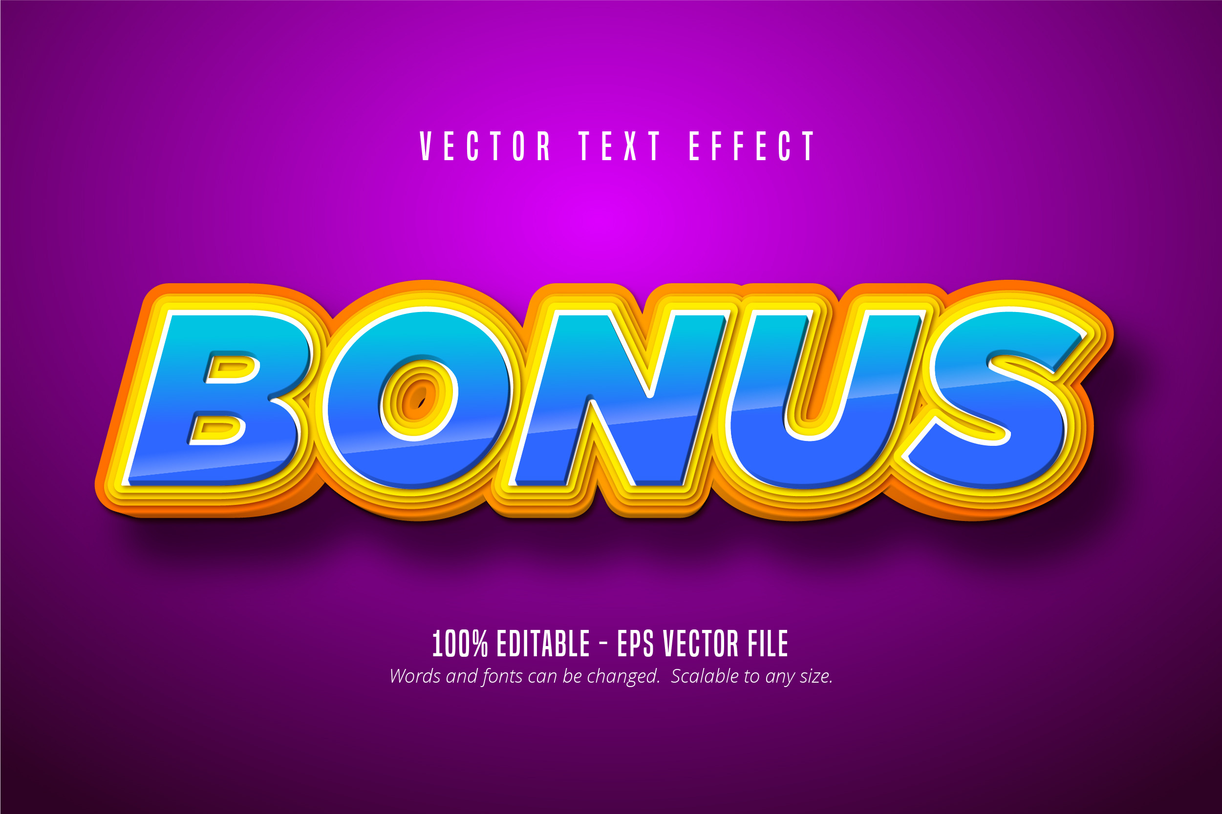 Cartoon text effect, editable style, a Brushes & More by designvectx