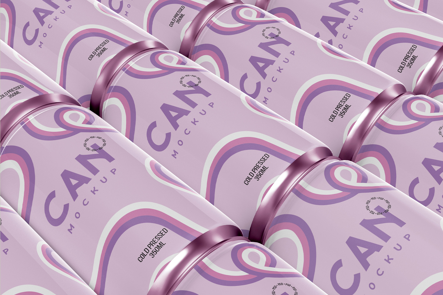 3d Array of Soda Beer Cans Mockup, a Cups & Container Mockup by The ...