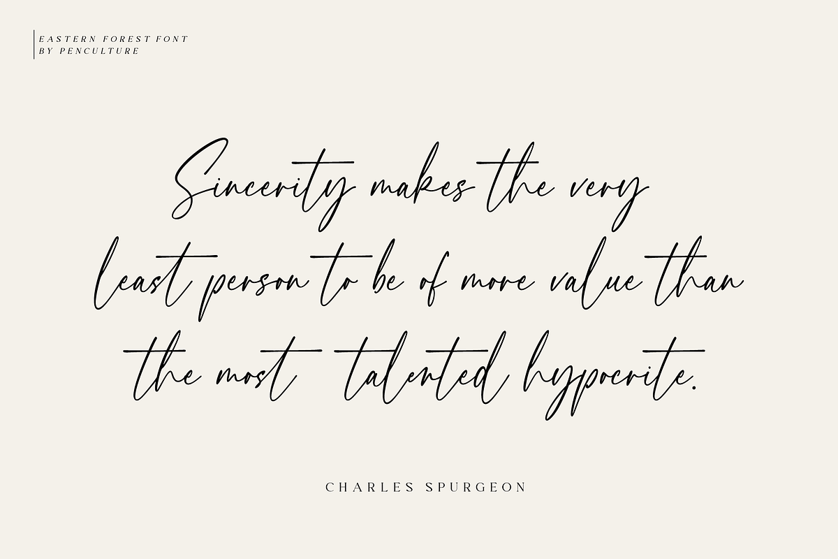 Eastern Forest // Calligraphy Font, a Script Font by Pen Culture ...