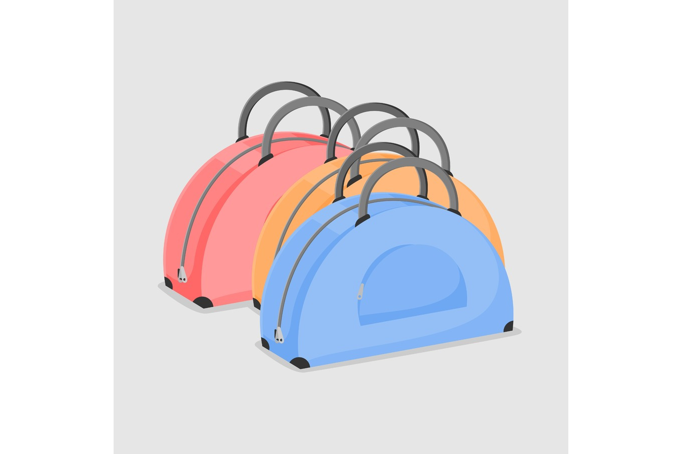 Vector set of bags, a Transportation Illustration by Woters little shop