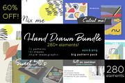 Hand drawn patterns bundle., a Pattern Graphic by lisa_kalev