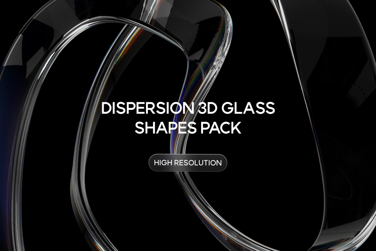Dispersion 3D Glass Shapes Pack