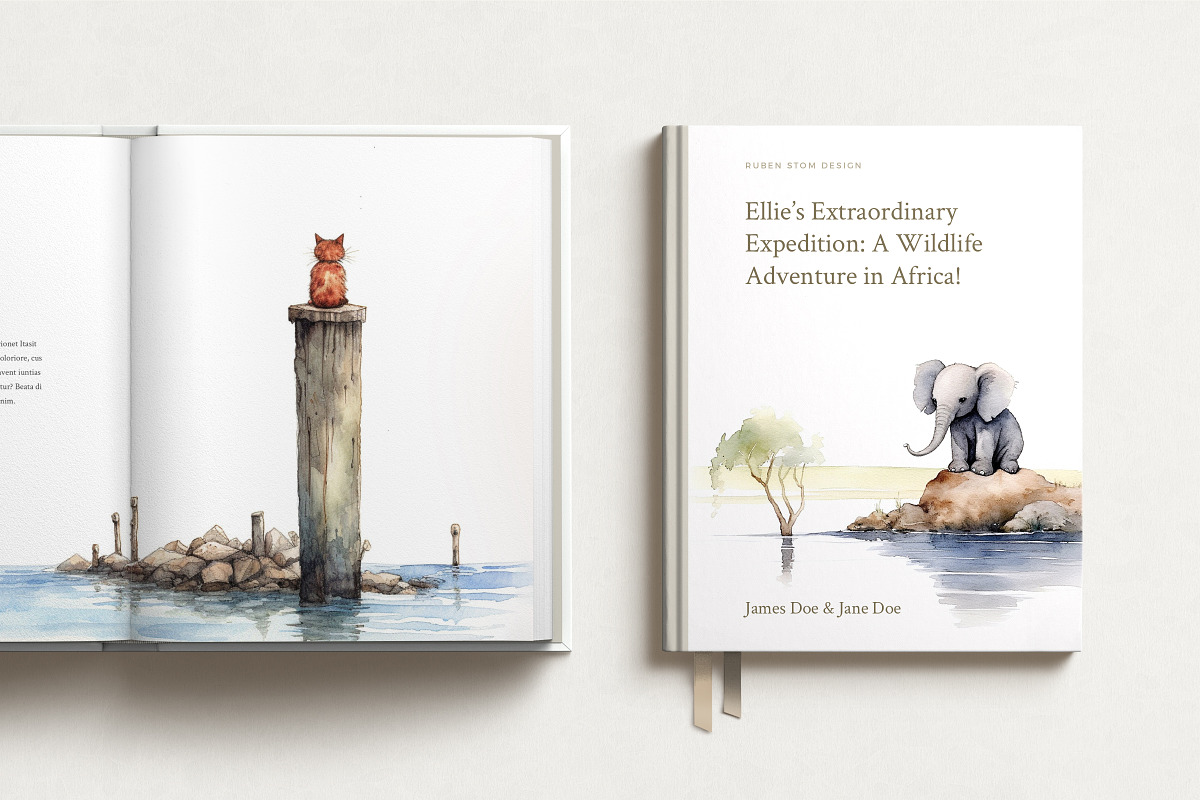 Minimal Children's Book Template, a Magazine Template by Ruben Stom