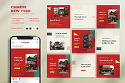 Chinese New Year Instagram Post | Social Media Templates ~ Creative Market