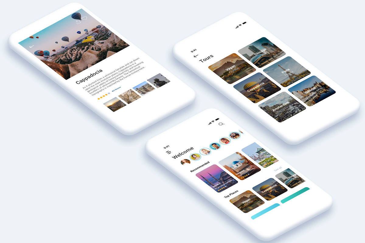 Zeyn Travel Guide UI Kit, an UI Kit Template by Onur Kuru