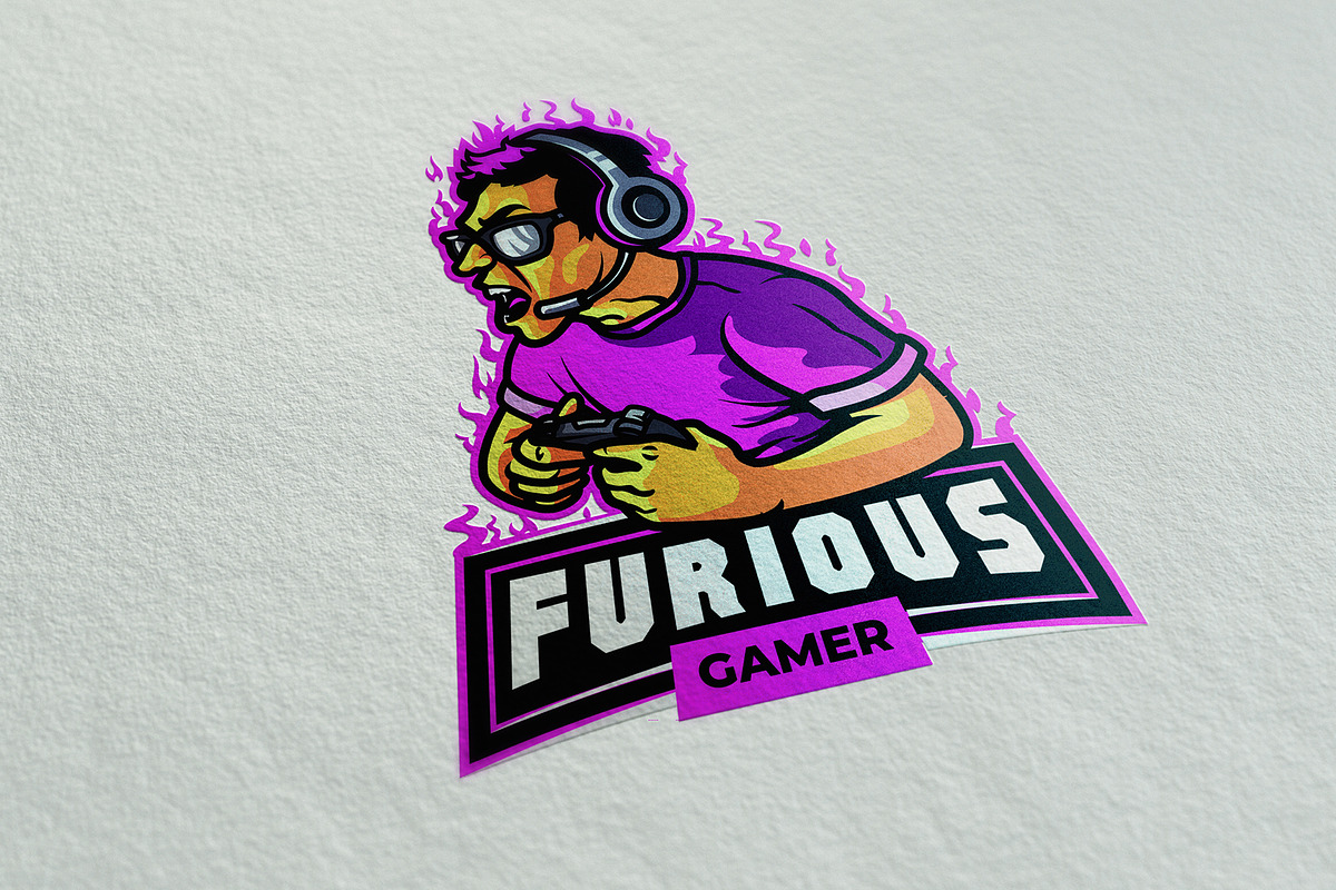 Furious Gamer Esport Logo, a Branding & Logo Template by Silpin