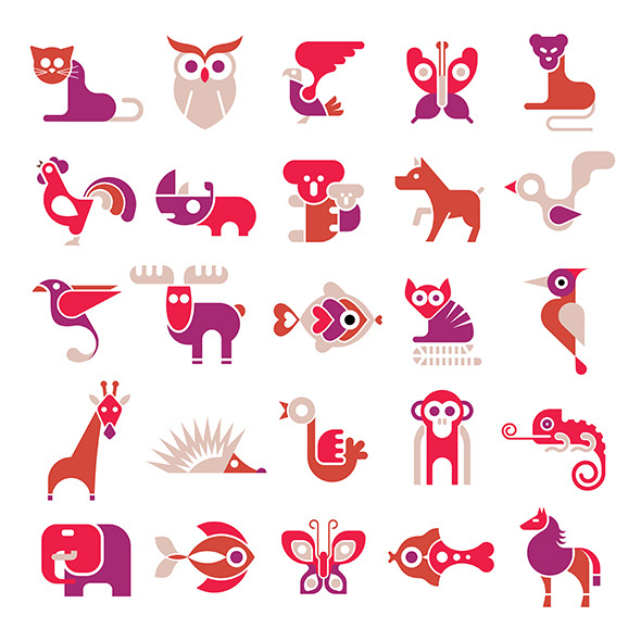 Animal vector icons, an Icon by danjazzia