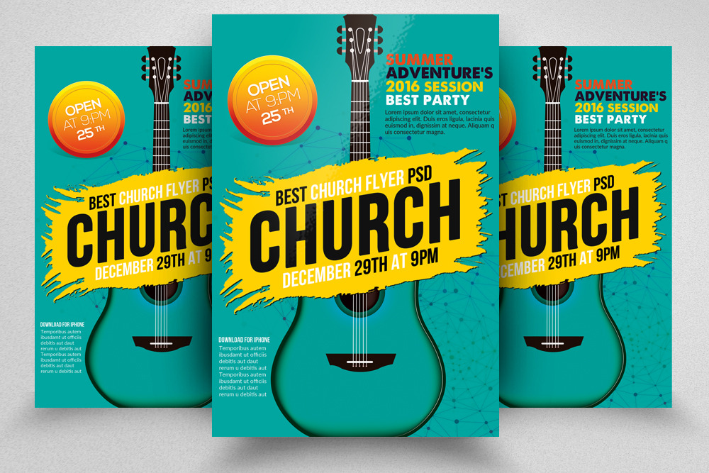 Music Show Concert Flyer Template, a Flyer Template by Design Up