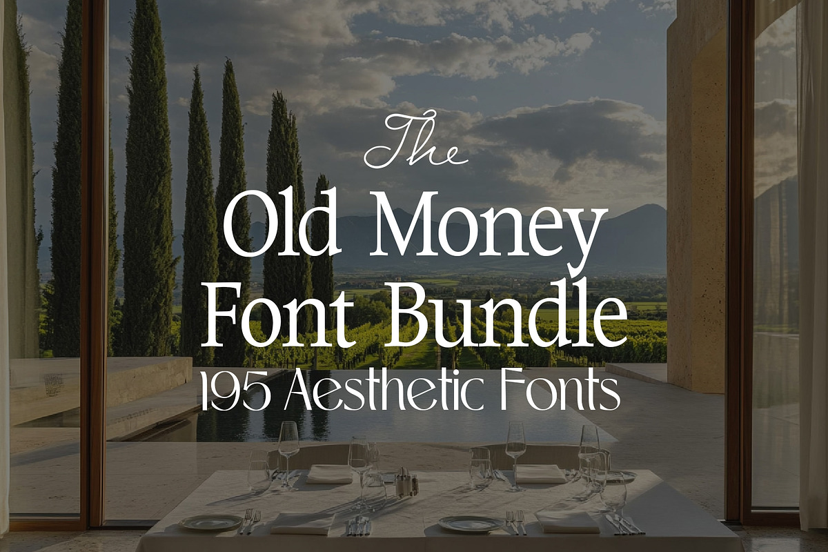 Old Money Aesthetic Font Bundle, a Serif Font by HipFonts