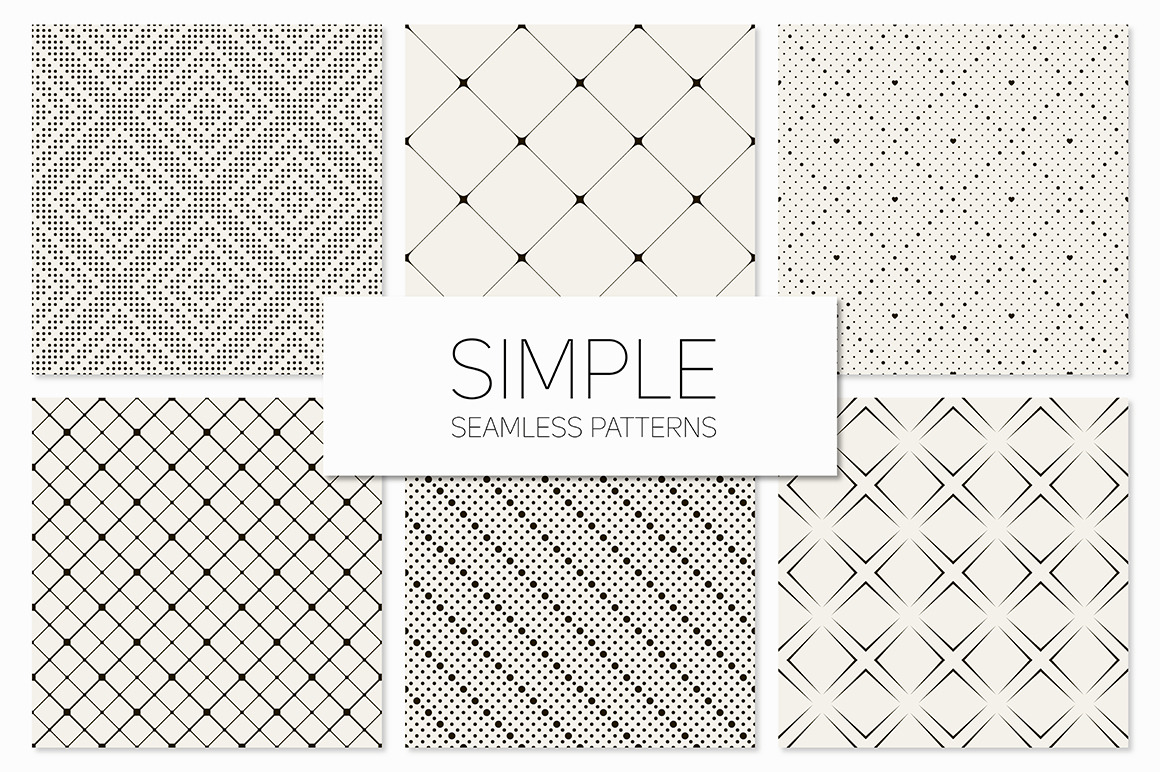 Simple Seamless Patterns. Set 2, a Pattern Graphic by Curly_Pat