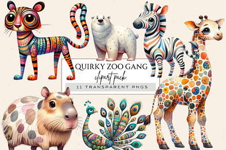 Flat Animals, an Animal Illustration by tifftuff