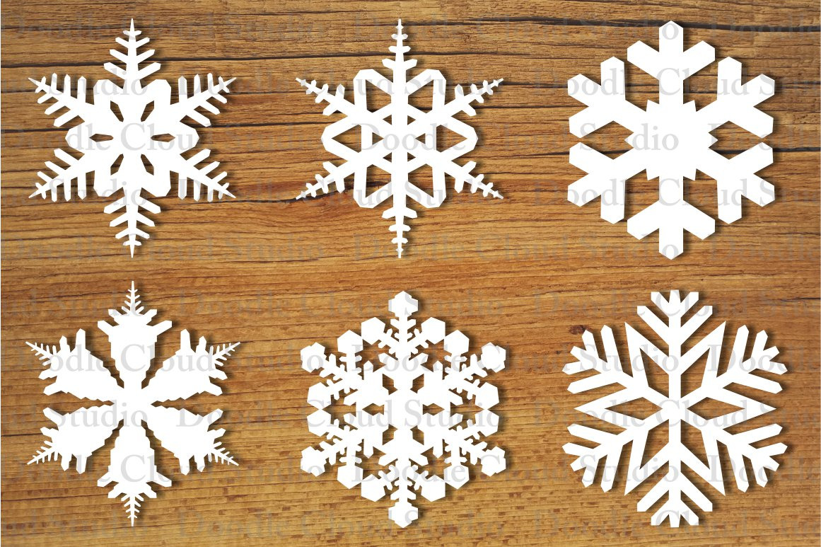 Snowflake SVG Cut files., an Illustration by Doodle Cloud Studio ...