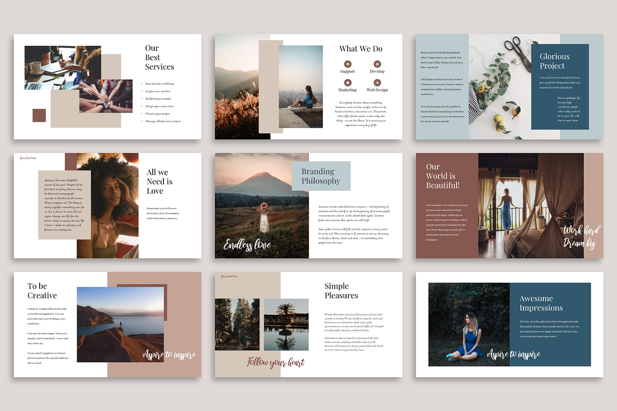 Glorious PowerPoint Template, a Presentation Template by Helga_Design