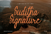 Suditha Signature, a Script Font by BringTypeStudio