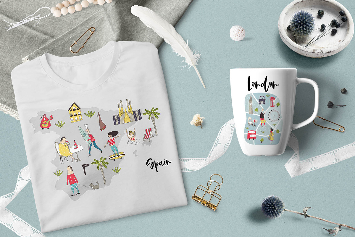 Map Creator, an Illustration by Oksana Stepova