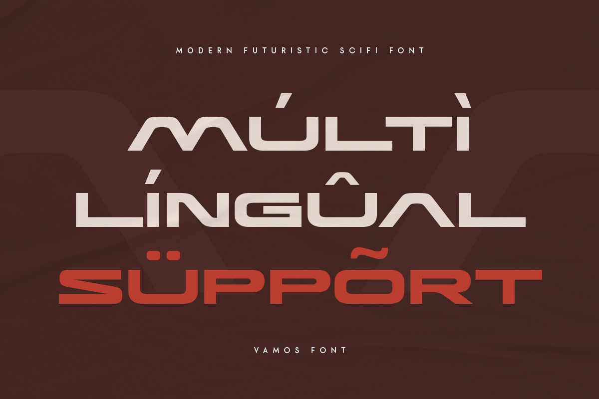 VAMOS - Modern Futuristic Scifi Font | Creative Market