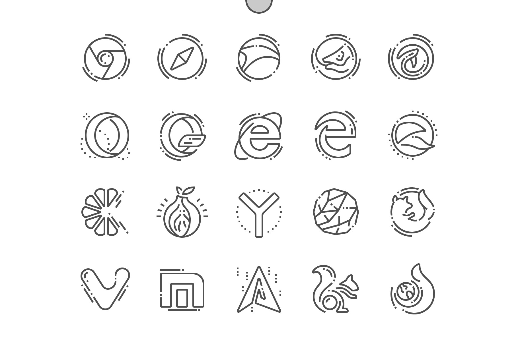 Browser Line Icons, an Outline Icon by Palau