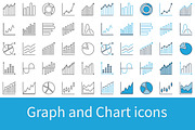 Graph and Chart icons set, an Outline Icon by Venomous Vector