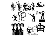 Riot Police Cop Control Stick Figure | Icons ~ Creative Market