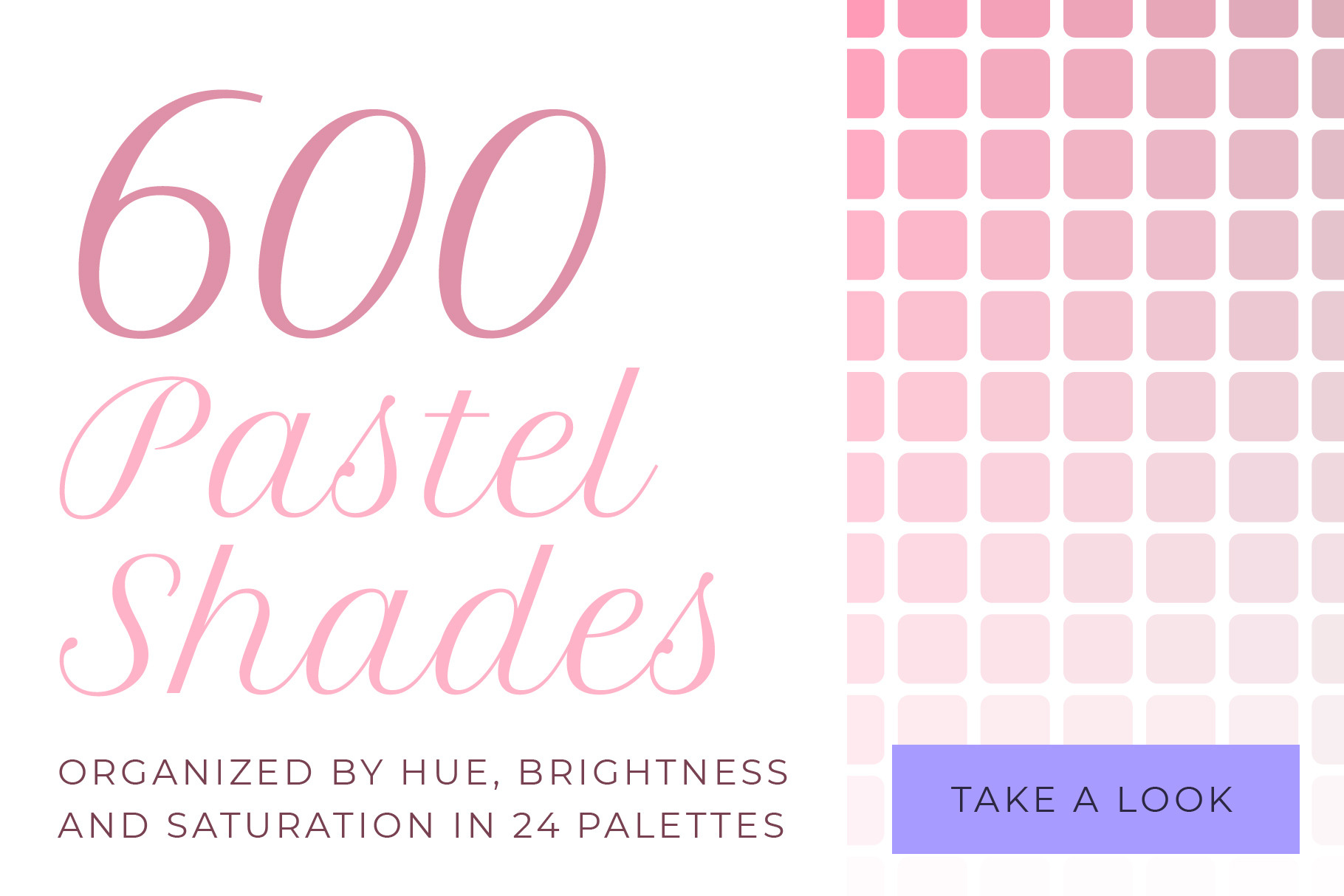 600 pastel shades color swatches, a Palette Add-On by ToonPlanet Vector ...