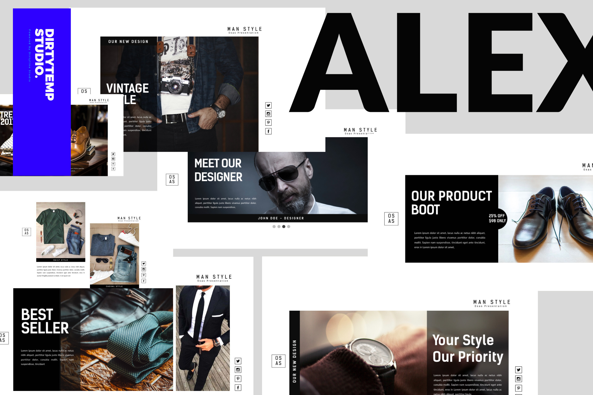 ALEX - Powerpoint, a Presentation Template by Dirtytemp Studio