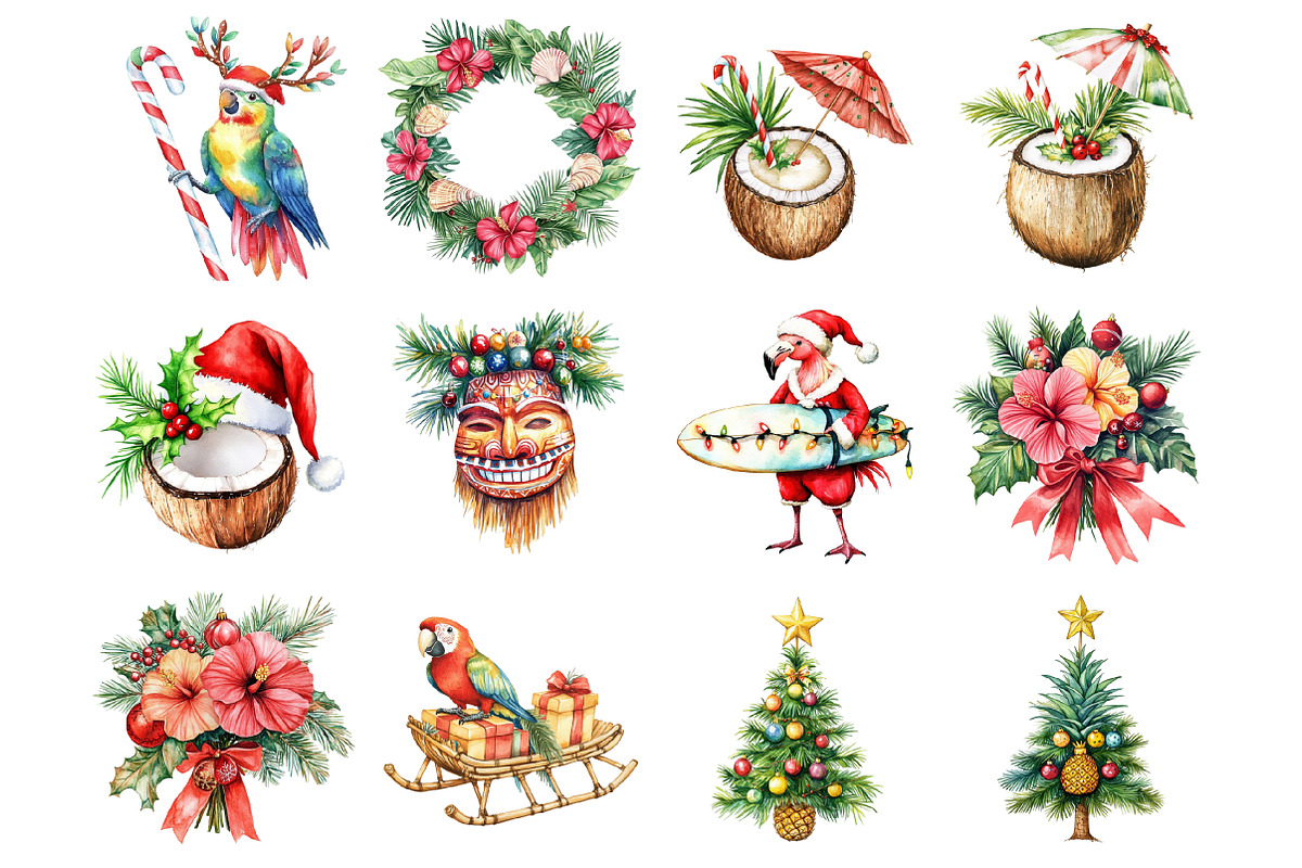 Tropical Aloha Christmas, a Graphic by CitraGraphics