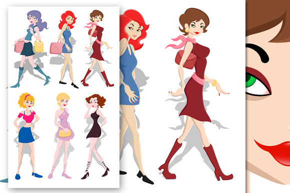 Girls Vectors Set | Graphics ~ Creative Market