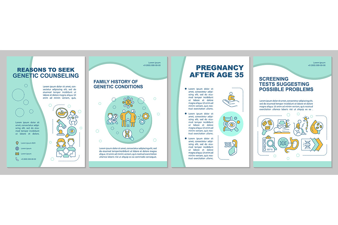 Genetic counseling brochure template, a Brochure Template by bsd studio