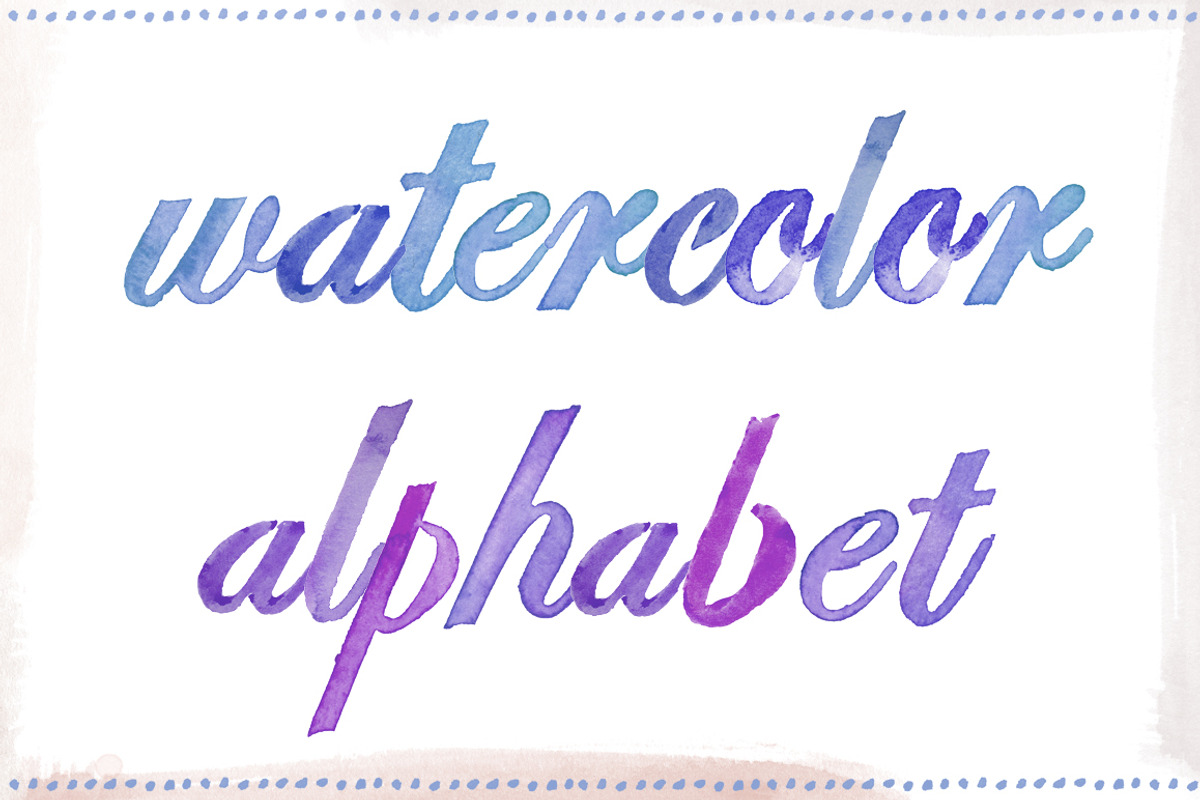 Watercolor Alphabet, Painted Letters, an Illustration by Angie Makes