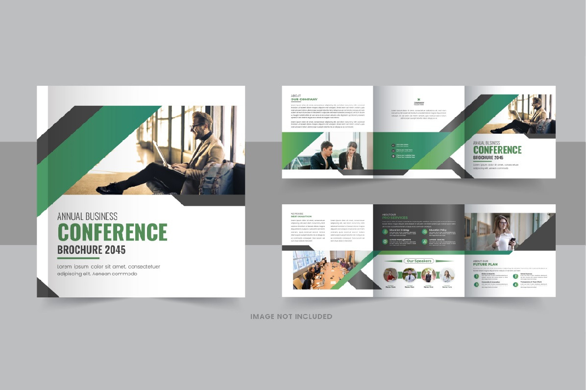 Conference square trifold brochure