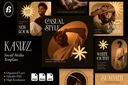 Gradient Social Media Set Layout, a Social Media Template by wavebreak