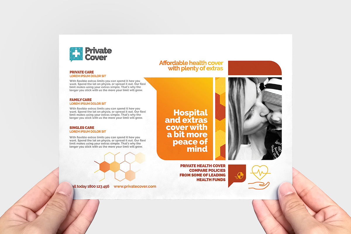 Health Insurance Flyer Template, a Flyer Template by BrandPacks