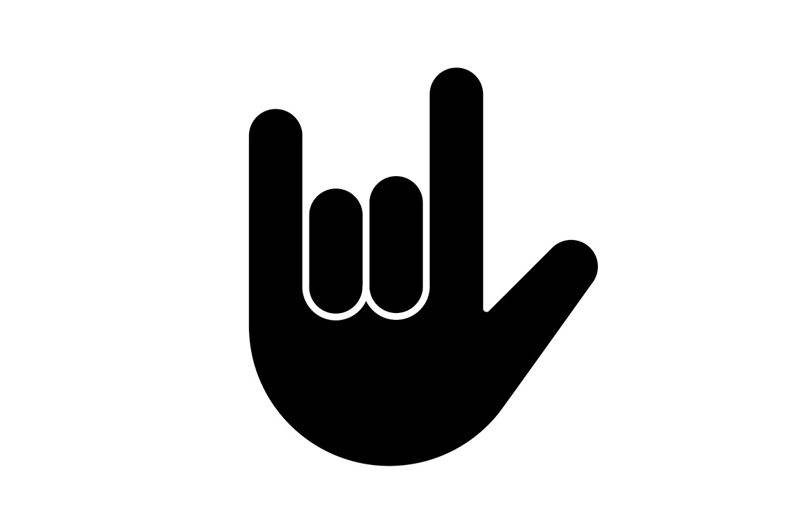 Love you hand gesture glyph icon, an Emoji Icon by bsd studio ...