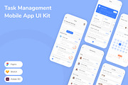 Task Management Mobile App UI Kit | UI Kits and Libraries ~ Creative Market