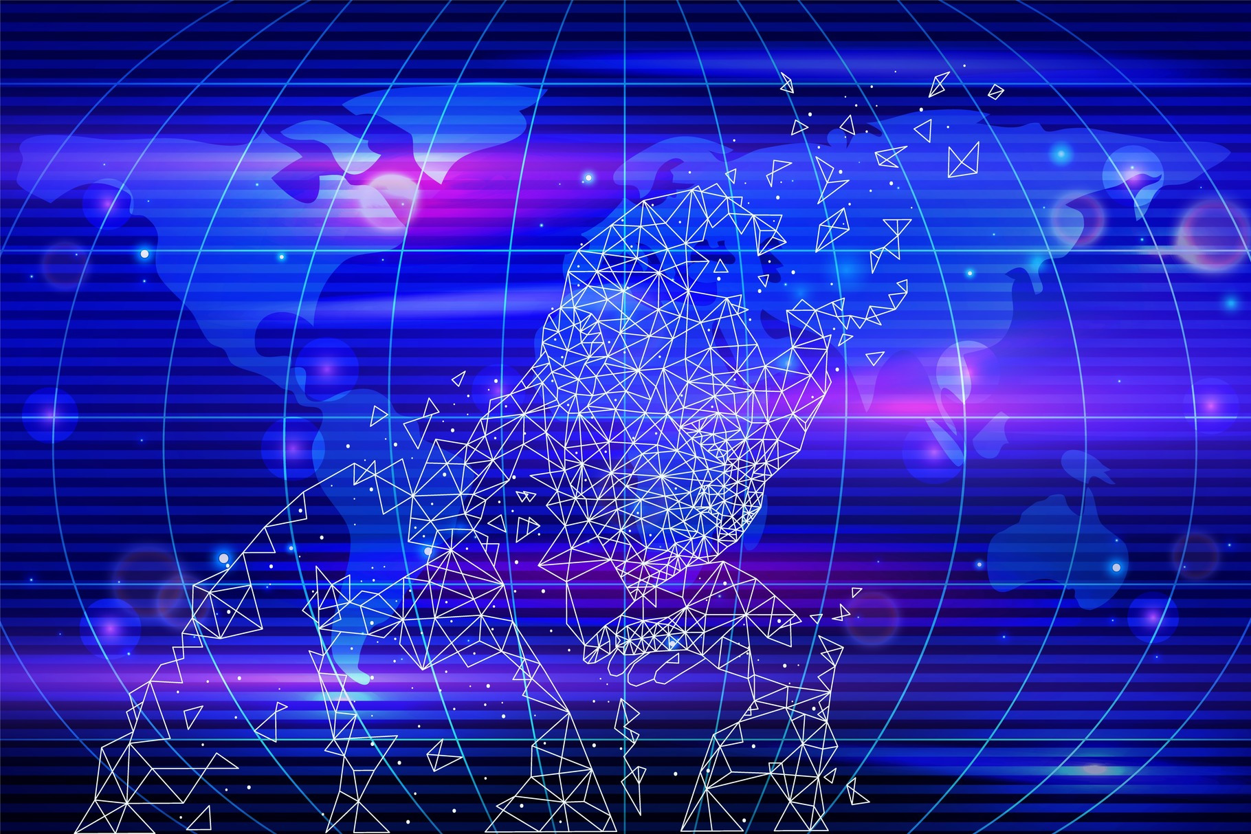 Artificial Intelligence Map and, a Technology Illustration by robuart