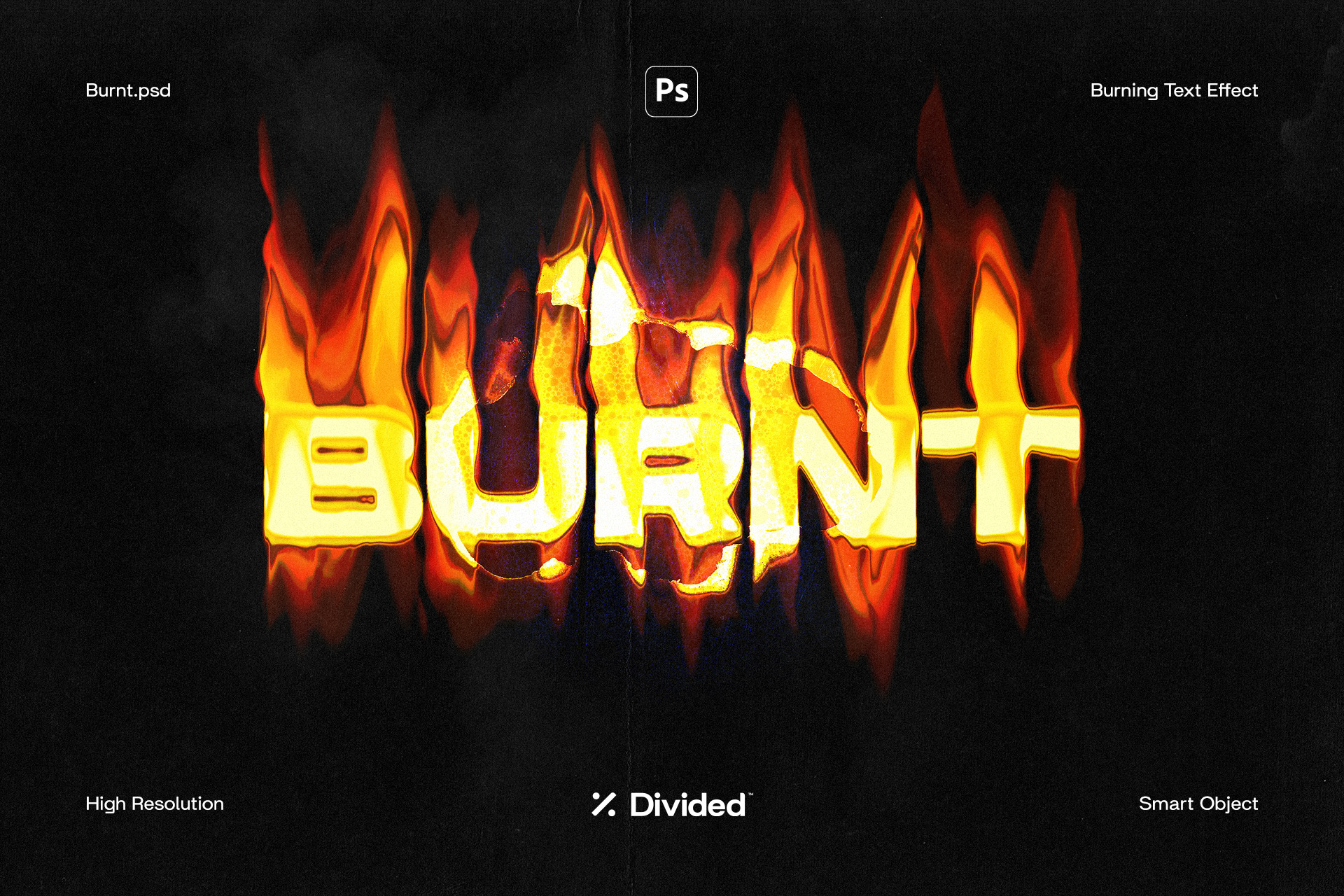Burnt Flaming Text Effect, a Graphic by Divided.co