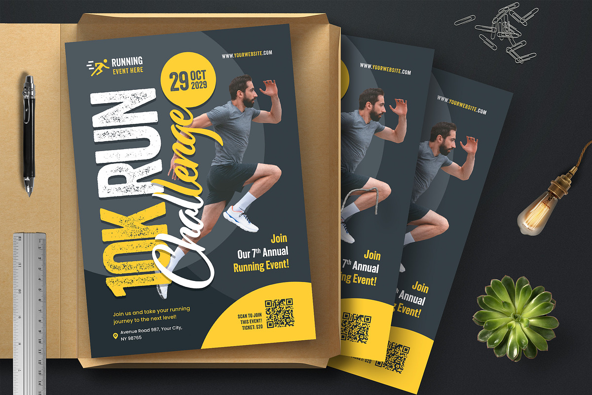Running Challenge Flyer Template, a Flyer Template by Boostock