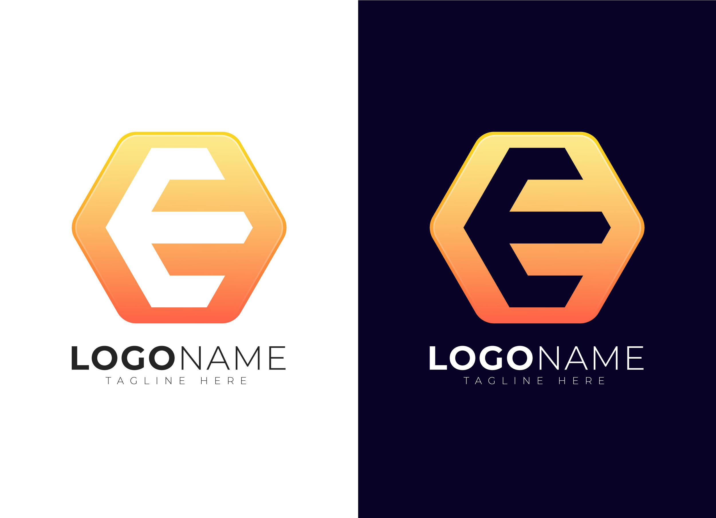 Modern geometry shape letter e logo | Branding & Logo Templates ...