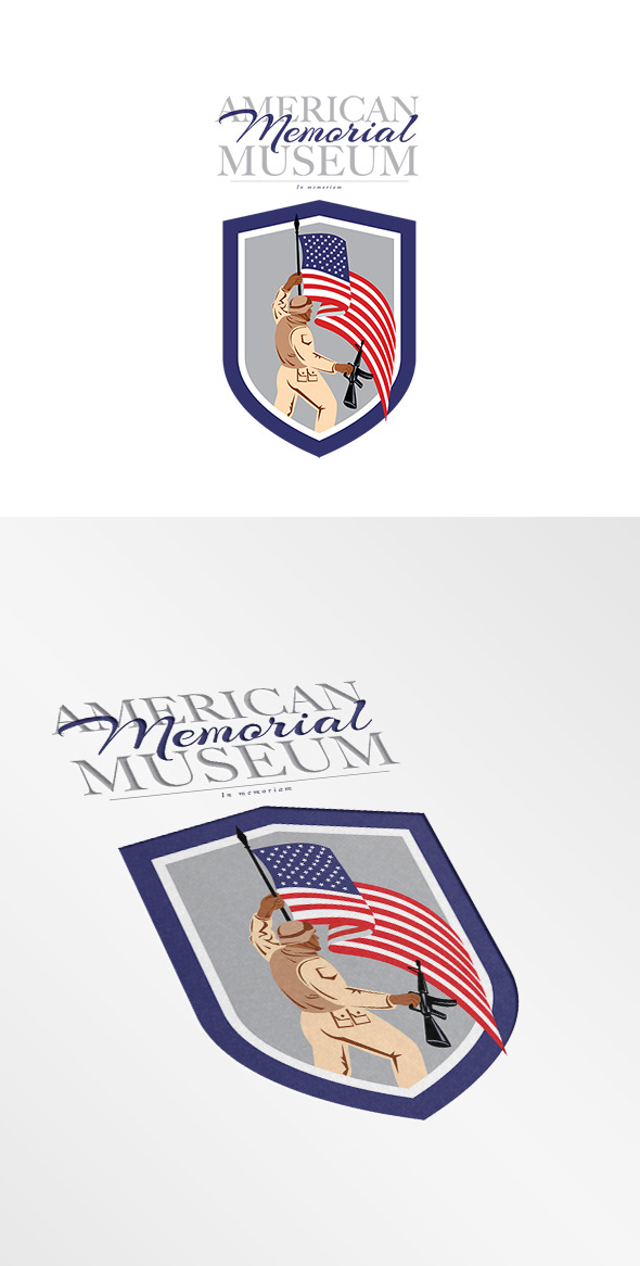 American Memorial Museum Logo, a Branding & Logo Template by patrimonio