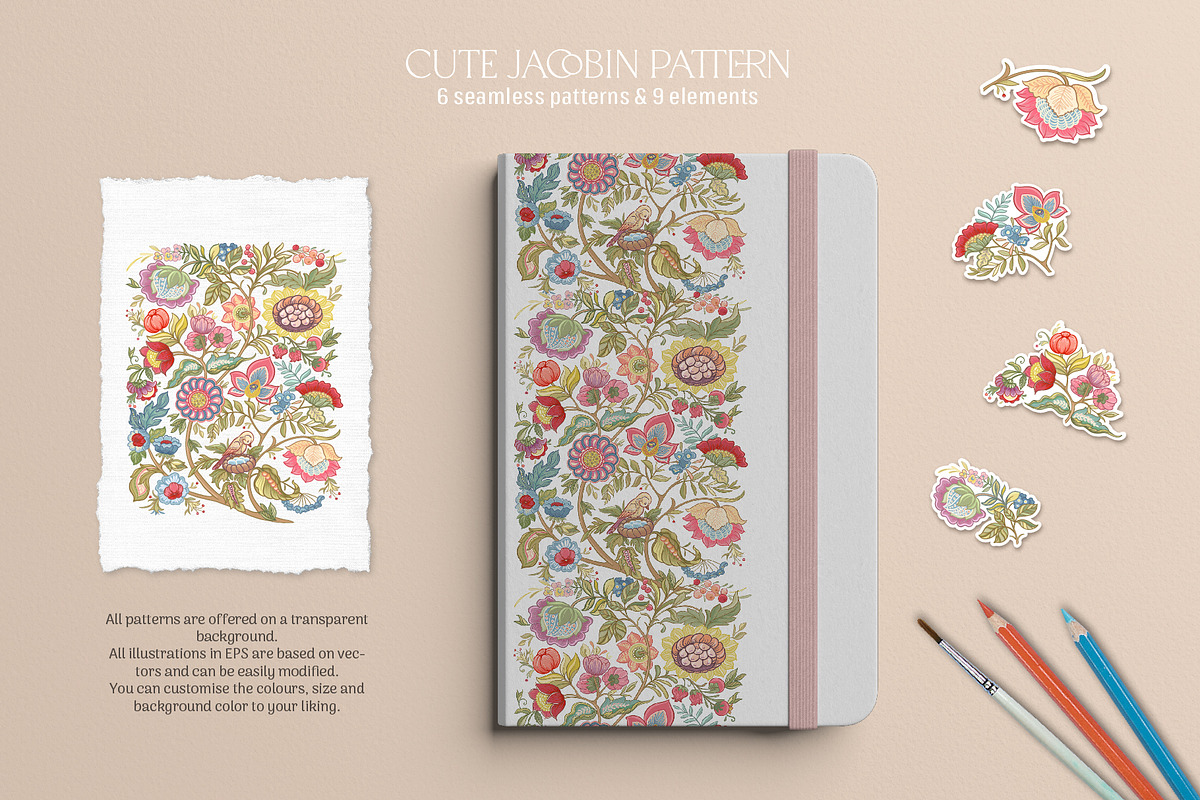 Cute Jacobin Pattern, a Pattern Graphic by Elen-Lane