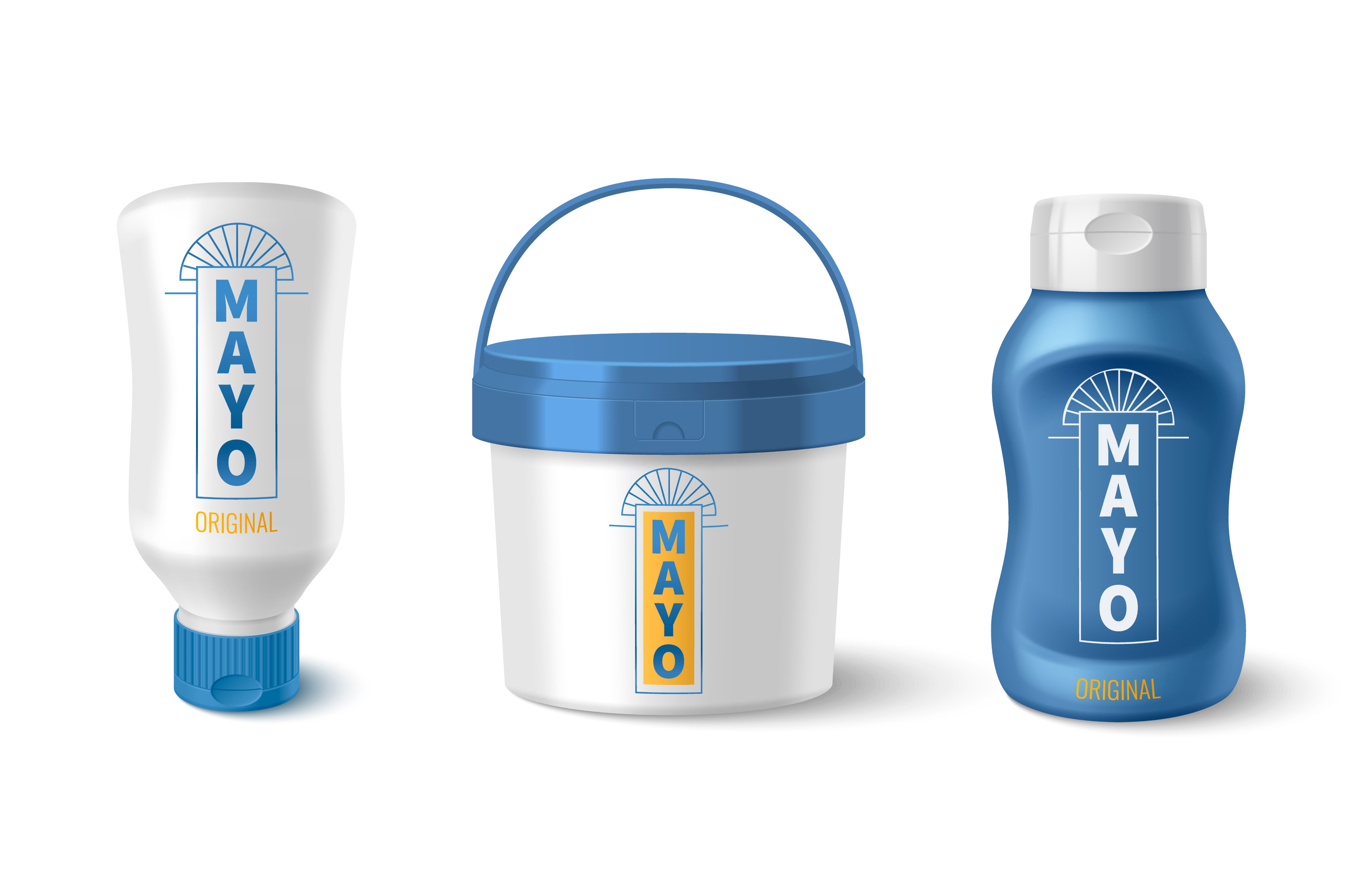Mayonnaise sauce package set, a Food Illustration by art PVP - market